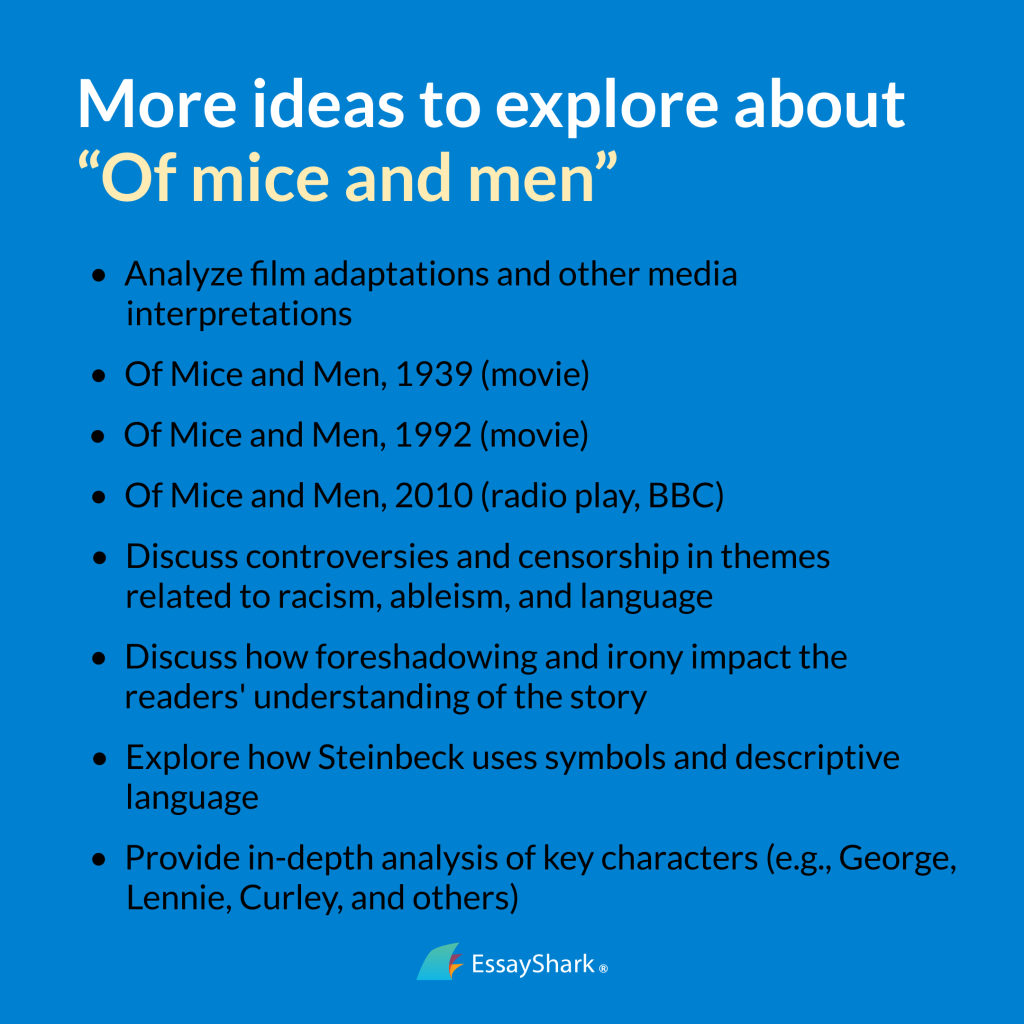 45 Of Mice and Men Topics for Your Perfect Essay