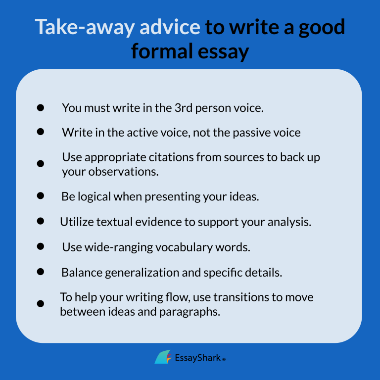 How to Write a Formal Essay | Example, Format & Rules